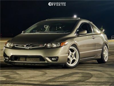 2008 Honda Civic with 17x8 38 Enkei Rp01 and 225/45R17 Nexen N Priz Ah8 ...