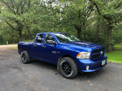 2016 Ram 1500 with 17x9 -12 Mayhem Combat and 285/70R17 General Grabber ...