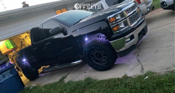 2014 Chevrolet Silverado 1500 with 20x10 -25 Vision Rocker 412 and 275 ...