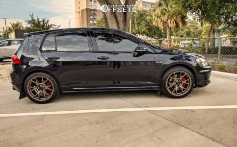 2016 Volkswagen GTI with 18x8.5 43 Konig Ampliform and 235/40R18 ...