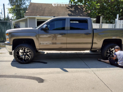 2014 Chevrolet Silverado 1500 with 22x12 -55 Vision Sliver and 33/12 ...