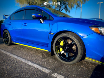 2021 Subaru WRX STI with 18x9.5 38 Enkei T6r and 265/35R18 Nitto Nt555 ...