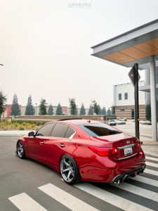 2014 INFINITI Q50 with 19x9.5 40 Rays Engineering Nismo and 255/35R19 ...