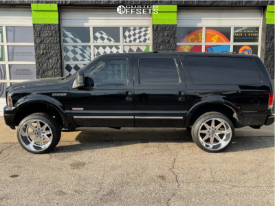 2005 Ford Excursion with 24x14 -76 TIS 551P and 305/35R24 Atturo Az800 ...