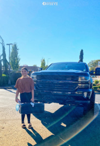 2018 Chevrolet Silverado 1500 with 18x9 -12 Fuel Beast and 295/70R18 ...