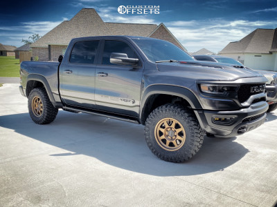 2021 Ram 1500 with 18x9 18 Method Mr701 and 35/12.5R18 Maxxis Razr Mt ...