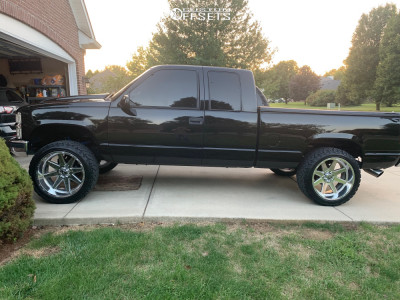 1996 Chevrolet C1500 with 22x12 -44 TIS 551P and 33/12.5R22 Venom Power ...