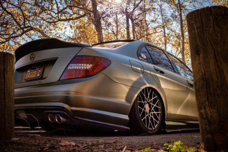 2011 Mercedes-Benz C300 with 18x8.5 45 Rotiform Blq and 225/35R18 ...