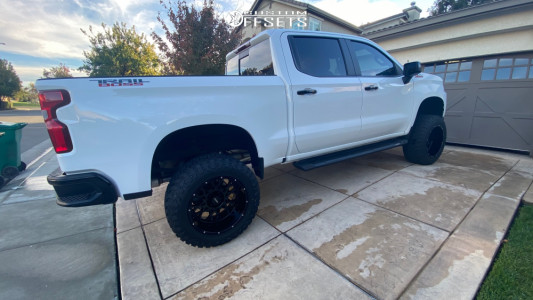 2021 Chevrolet Silverado 1500 with 20x12 -51 Vision Rocker 412 and 35/ ...
