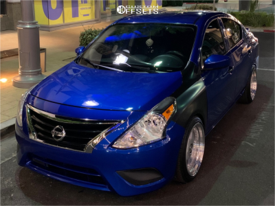 2016 Nissan Versa with 17x8.5 25 Avant Garde M240 and 195/65R17 Delinte ...