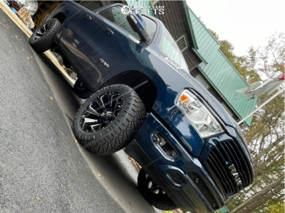 2021 Ram 1500 with 22x10 -18 Fuel Assault and 35/12.5R22 Nitto Ridge ...