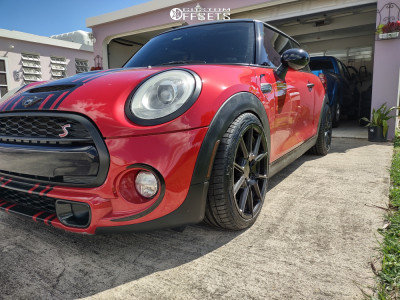 2014 Mini Cooper with 18x8.5 32 TSW Chrono and 225/40R18 Petlas Velox ...