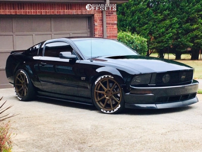 2005 Ford Mustang with 20x9 32 Velgen Vmb9 and 315/35R20 Nitto Nt555r ...