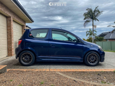 2002 Toyota Echo with 15x7.5 35 Konig Hypergram and 195/50R15 Hankook ...