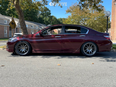 2016 Honda Accord with 19x9.5 22 Aodhan Ds02 and 245/45R19 Federal All ...