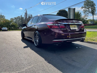 2016 Honda Accord with 19x9.5 22 Aodhan Ds02 and 245/45R19 Federal All ...