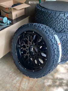 2019 Ram 1500 with 22x10 -19 Vision Rocker 412 and 33/12.5R22 Venom ...