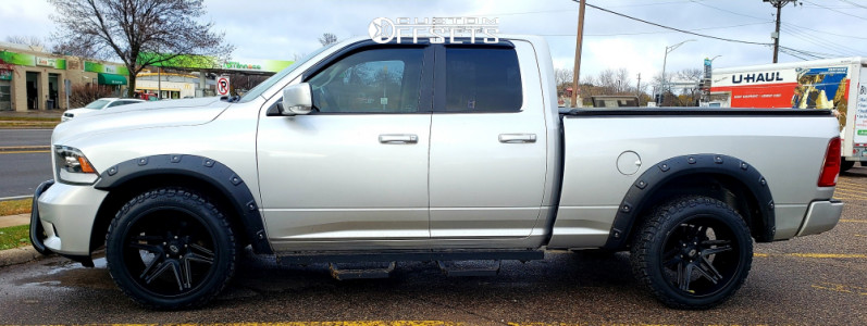 2010 Dodge Ram 1500 with 22x12 -51 Vision Razor and 285/45R22 Cooper ...