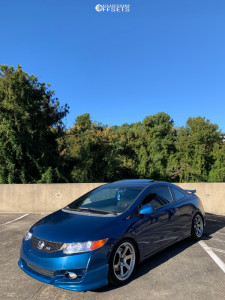 2009 Honda Civic with 17x9 43 AVID1 AV6 and 215/45R17 Yokohama Advan ...
