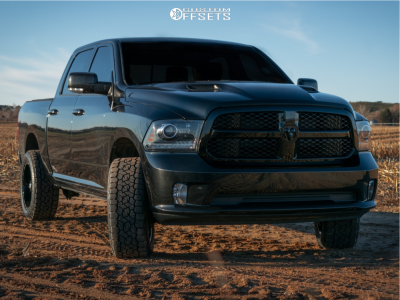 2017 Ram 1500 with 20x10 -25 TIS 544BM and 285/60R20 Toyo Tires Open ...