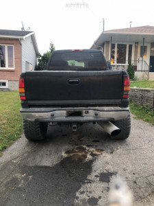 2002 GMC Sierra 2500 HD with 20x14 -76 Vision 390 Empire Wheels and 38/ ...