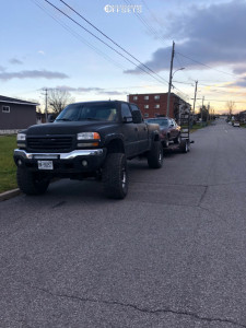 2002 GMC Sierra 2500 HD with 20x14 -76 Vision 390 Empire Wheels and 38/ ...