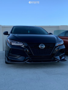 2020 Nissan Sentra with 18x8 40 Enkei Kojin and 225/45R18 Sentury Uhp ...