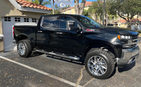 2020 Chevrolet Silverado 1500 with 22x12 -57 Vision Spyder and 35/12 ...
