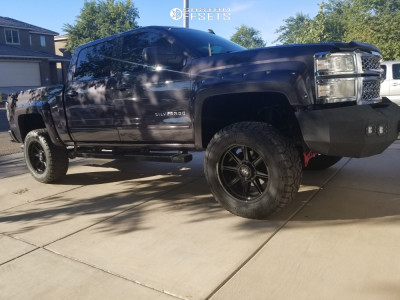2015 Chevrolet Silverado 1500 with 20x12 -44 Motiv Offroad Ballast 428B ...