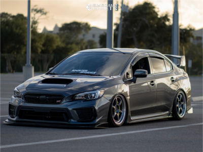 2020 Subaru WRX STI with 18x9.5 38 Kansei Roku and 235/45R18 Delinte D8 ...