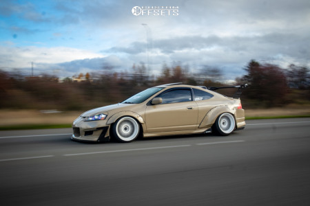 2006 Acura RSX with 18x9.5 10 Cosmis Racing Xt-206r and 215/35R18 ...