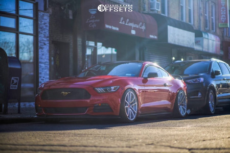 2015 Ford Mustang with 20x9.5 40 Rotiform Spf and 265/35R20 Achilles ...