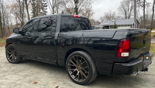 2018 Ram 1500 with 24x10 18 Wheel Replicas V1180 and 305/35R24 Lexani ...