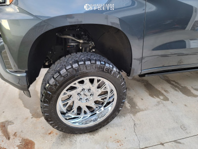 2021 Chevrolet Silverado 1500 with 22x12 44 Tuff T4b and 35/12.5R22 ...