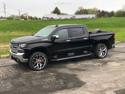 2021 Chevrolet Silverado 1500 with 24x10 31 Strada Replicas Gm Snowflake Replica and 305/35R24 ...