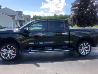 2021 Chevrolet Silverado 1500 with 24x10 31 Strada Replicas Gm Snowflake Replica and 305/35R24 ...