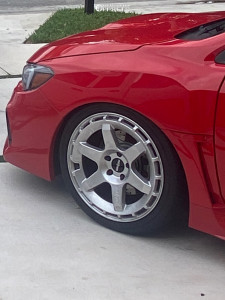 2020 Subaru WRX with 19x8.5 40 Rotiform Kb1 and 255/35R19 Vercelli ...