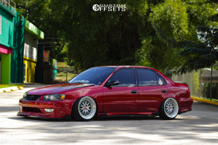 2001 Toyota Corolla with 17x9.5 20 BBS Wheel Model and 205/40R17 ...
