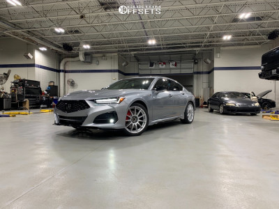 2021 Acura TLX with 20x8.5 35 Rotiform Dtm and 275/35R20 Yokohama Advan ...