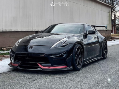 2010 Nissan 370Z with 19x9.5 22 Volk Te37 Ultra and 255/40R19 Michelin ...