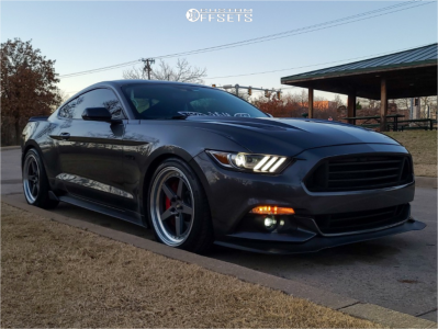 2017 Ford Mustang with 19x8.5 30 ESR Cs5 and 225/45R19 General G-max As ...