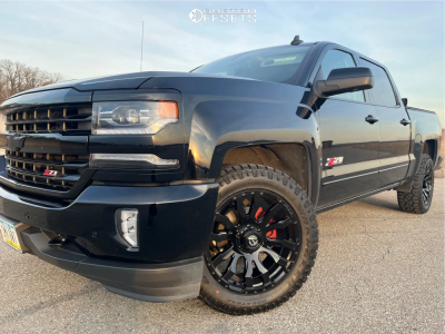 2016 Chevrolet Silverado 1500 with 20x9 20 Fuel Blitz and 275/55R20 ...