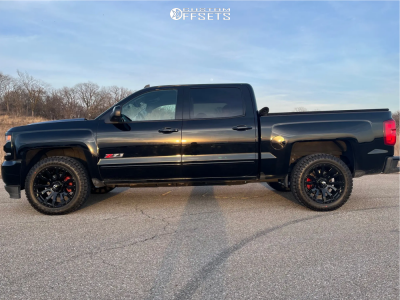 2016 Chevrolet Silverado 1500 with 20x9 20 Fuel Blitz and 275/55R20 ...