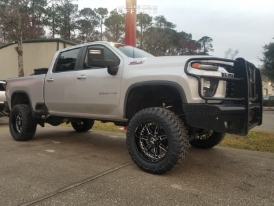 2020 Chevrolet Silverado 2500 HD with 22x10 -25 Hostile Lunatic and 37/ ...