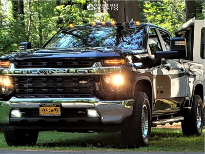 2020 Chevrolet Silverado 3500 HD with 18x9 18 Raceline Split and 35/12.5R18 Cooper Discoverer ...