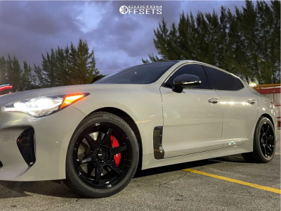 2020 Kia Stinger with 18x8.5 38 Enkei T6r and 245/45R18 Hankook Ventus ...