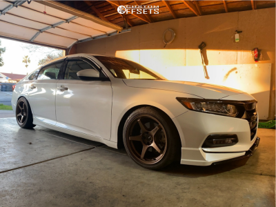 2018 Honda Accord with 18x9.5 38 Enkei Ts-5 and 265/35R18 Firestone ...