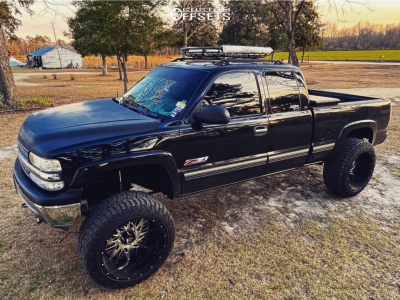 2000 Chevrolet Silverado 1500 with 24x14 -76 American Truxx Dna and 37/ ...