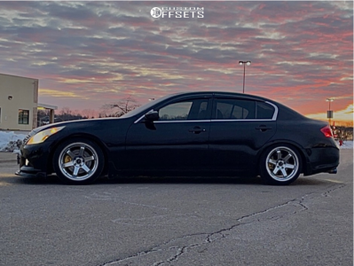 2010 INFINITI G37 with 18x9.5 38 AVID1 AV6 and 245/40R18 Vercelli ...