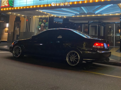 1997 Honda Civic with 17x7 42 Enkei J10 and 205/40R17 Falken Azenis RT ...